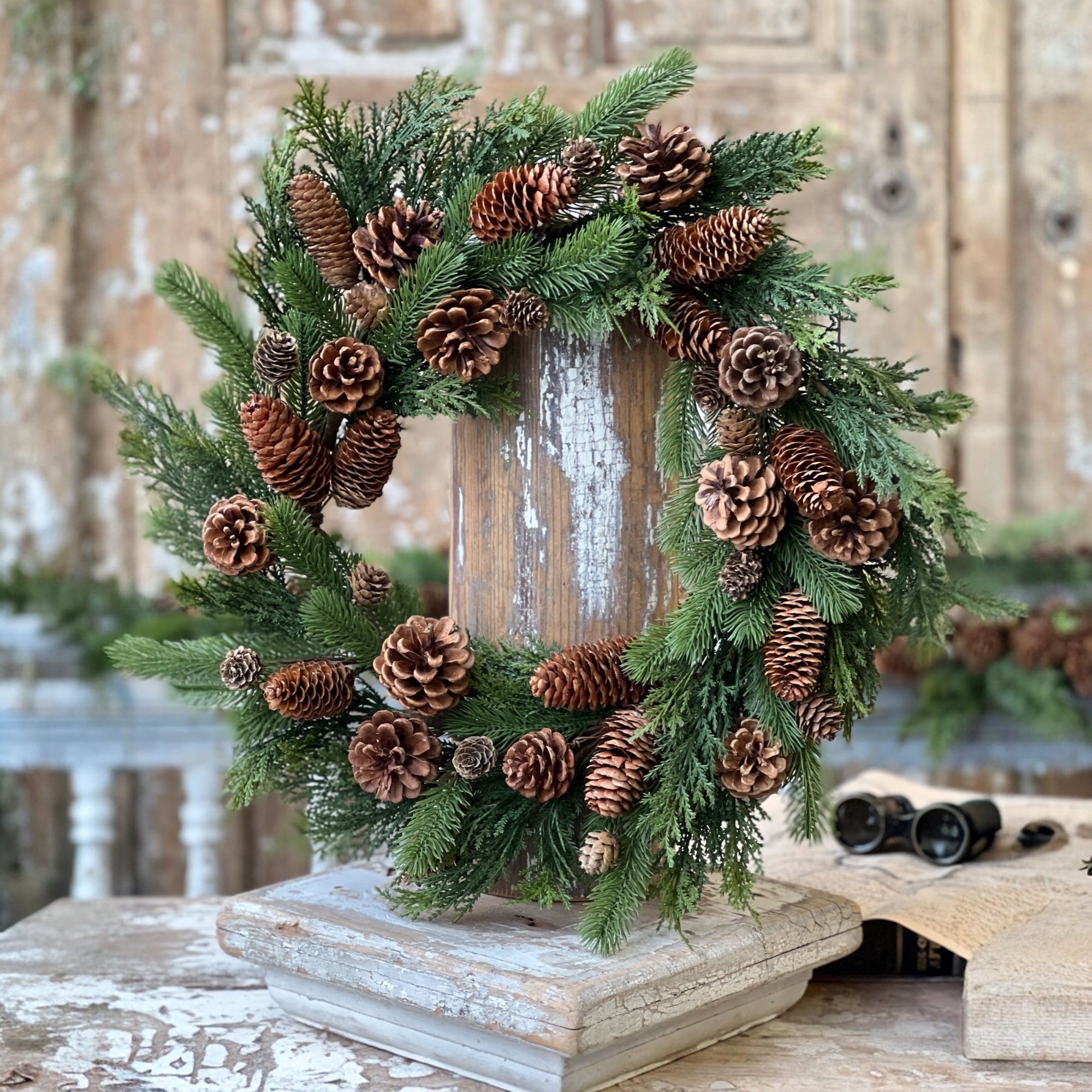 Pine cone wreath store