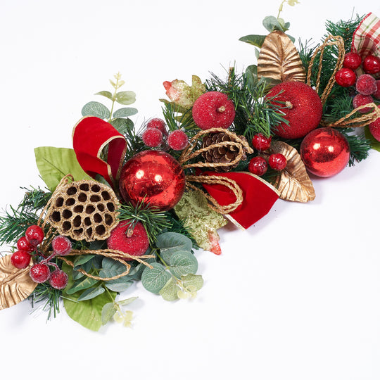 Red Plain Lotus Pod Garland | Holiday Tree – Holiday Tree