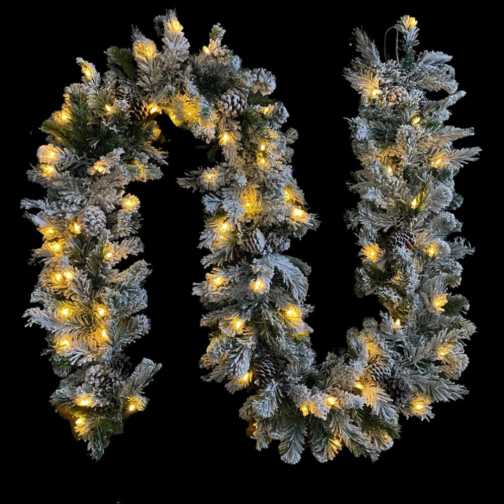 Flocked Mixed Pine Garland | Holiday Tree – Holiday Tree