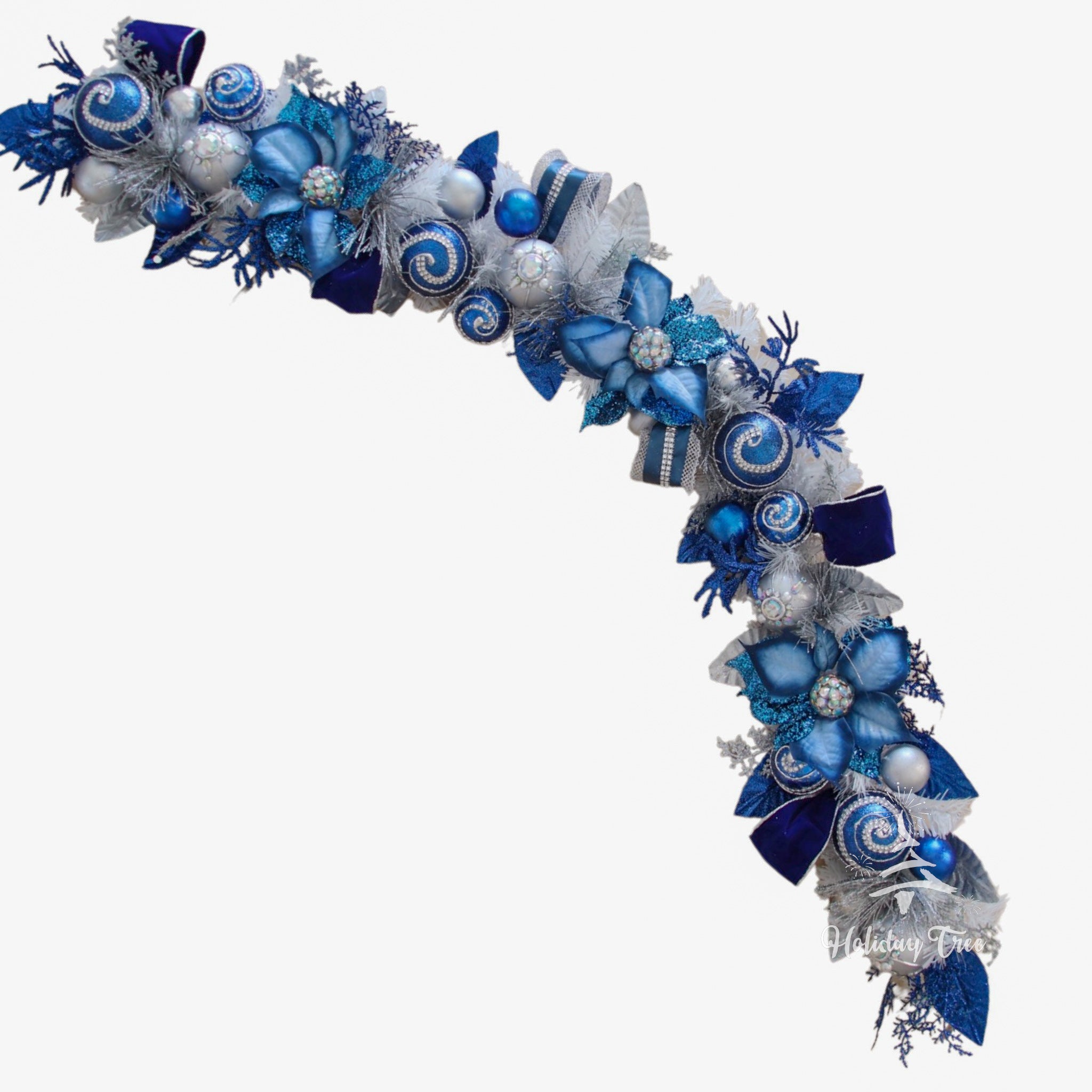 Lux Blue Silver Garland | Holiday Tree – Holiday Tree