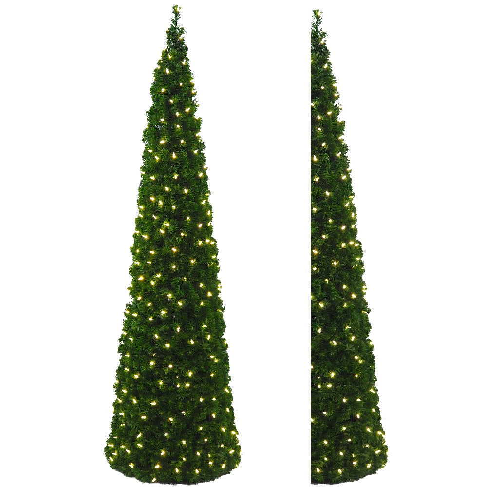 Pre-lit Artificial Christmas tree, Half tree, Half cone tree. – Holiday ...