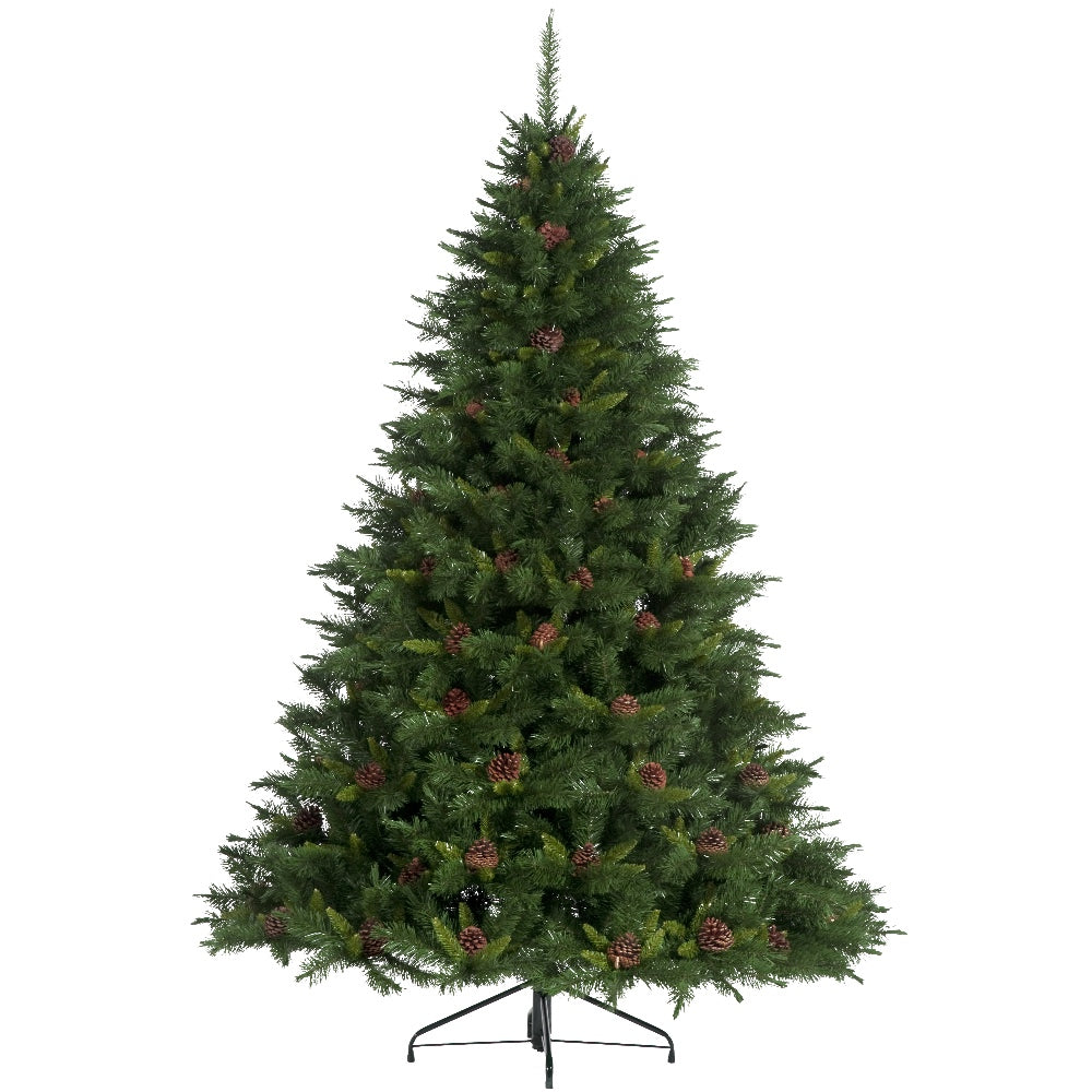 Non-lit Artificial Christmas tree with cones. – Holiday Tree